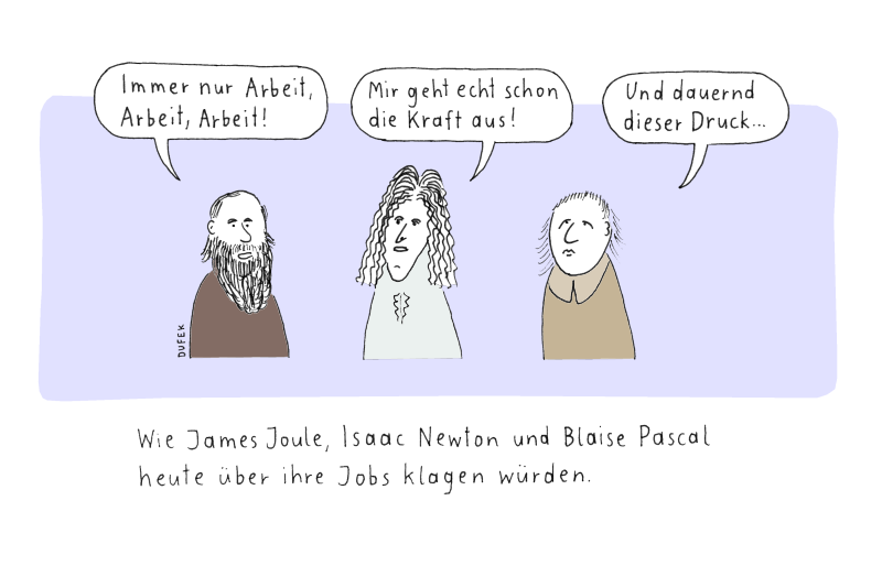 Joule, Newton und Pascal – dufitoon